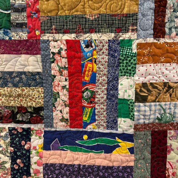 Bedding | Handmade Quilt 46 X 38 Vintage Fabrics Design | Poshmark